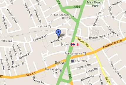 Brixton Map – Life Time Tennis – London, UK