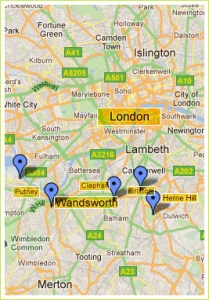 Left Side Google Map – Life Time Tennis – London, UK