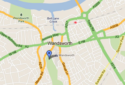 Wands Worth Map – Life Time Tennis – London, UK
